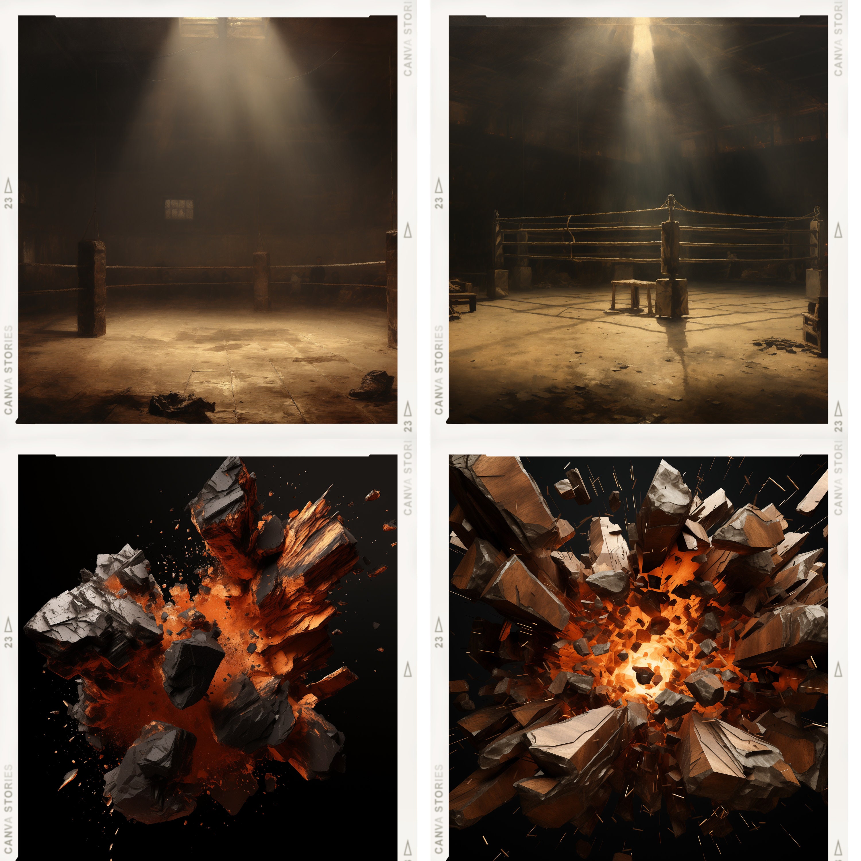 Boxing Digital Backdrop, Boxing Ring, Athlete Poster, Sports Print ...