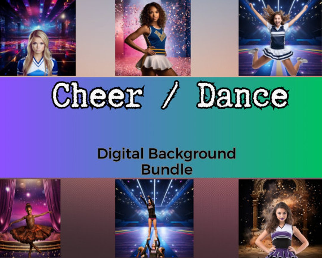 Cheer Digital Background, Cheerleading Download, Senior Night Graphic ...