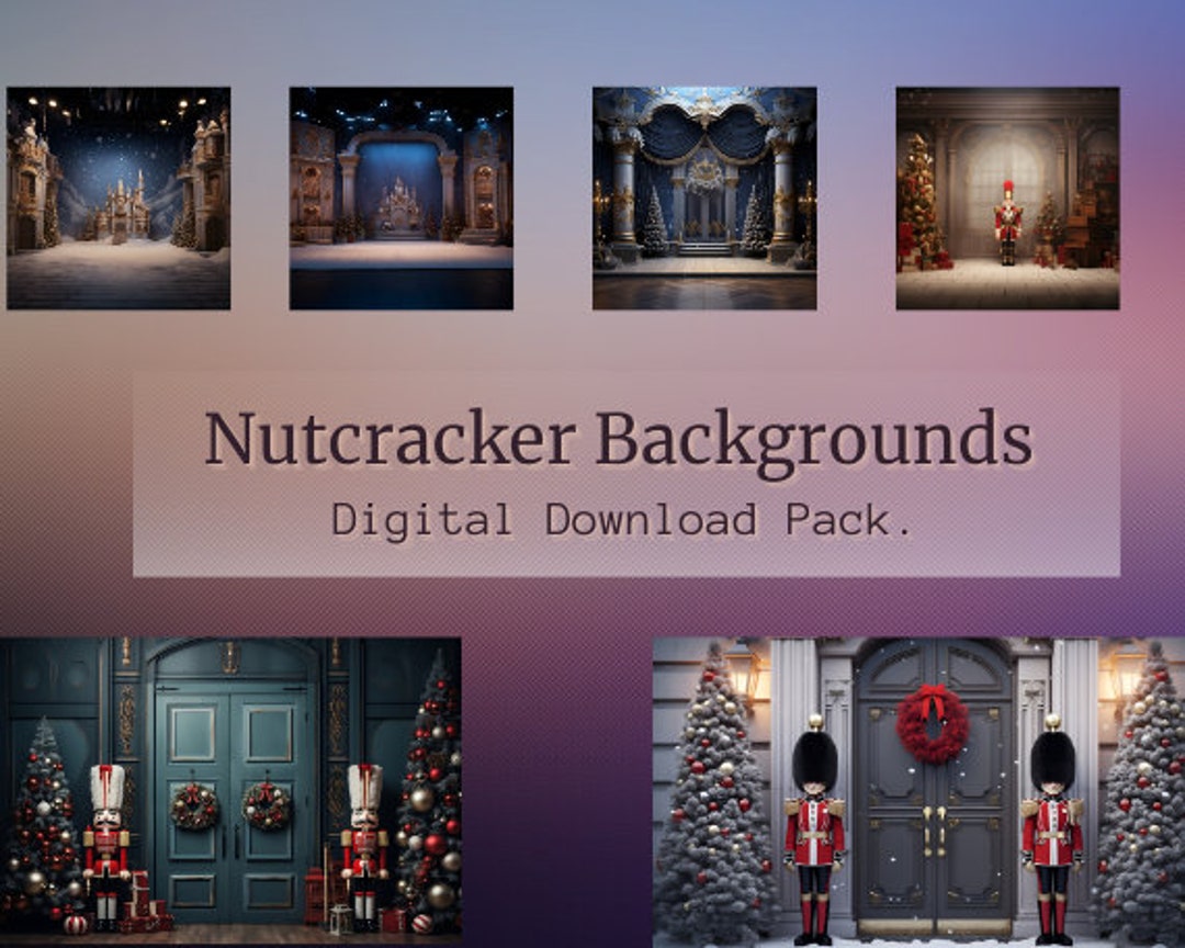 Christmas Digital Background, Nutcracker Backdrop, Card Photo, Holiday ...
