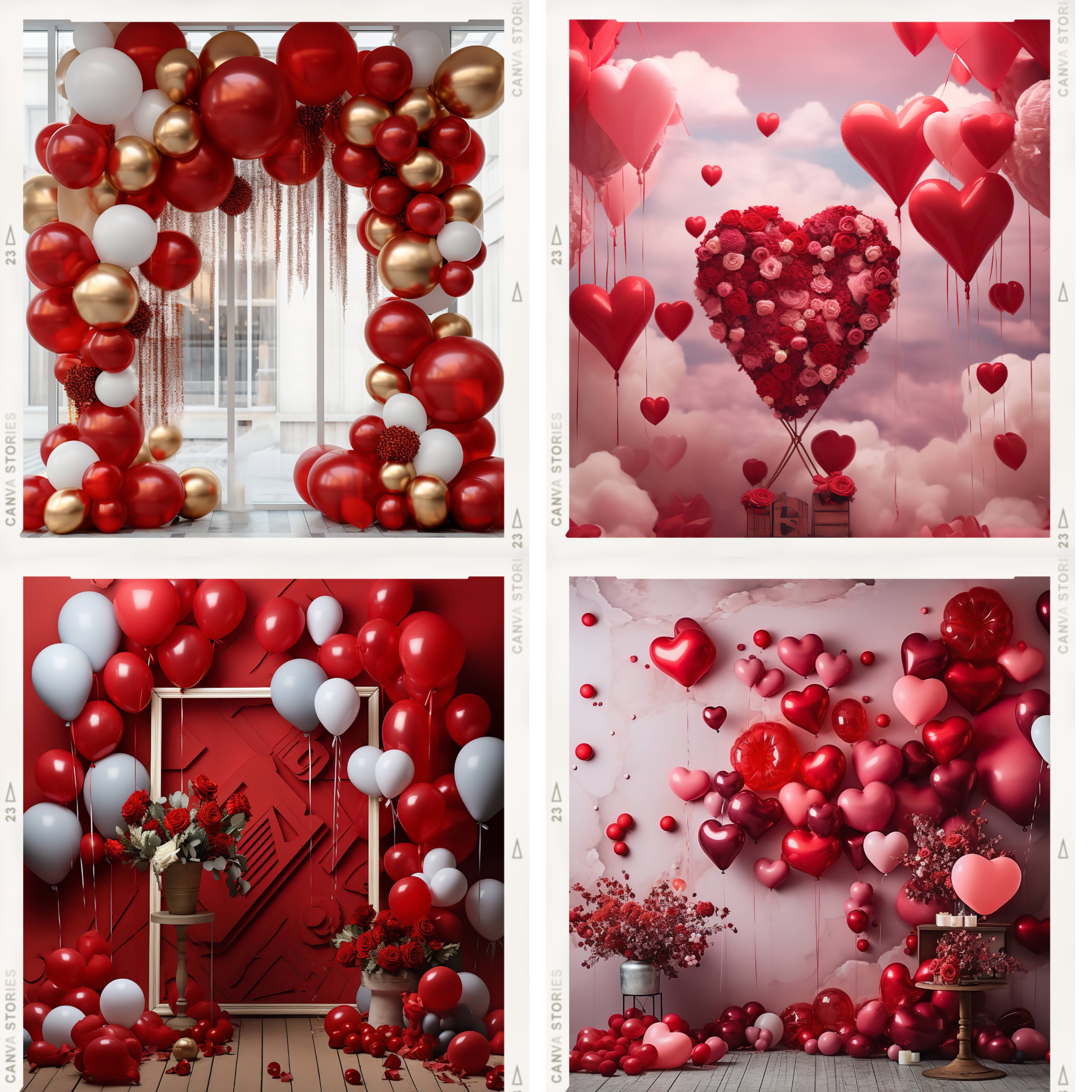 Balloon Arch Digital Background, Digital Download, Photography ...