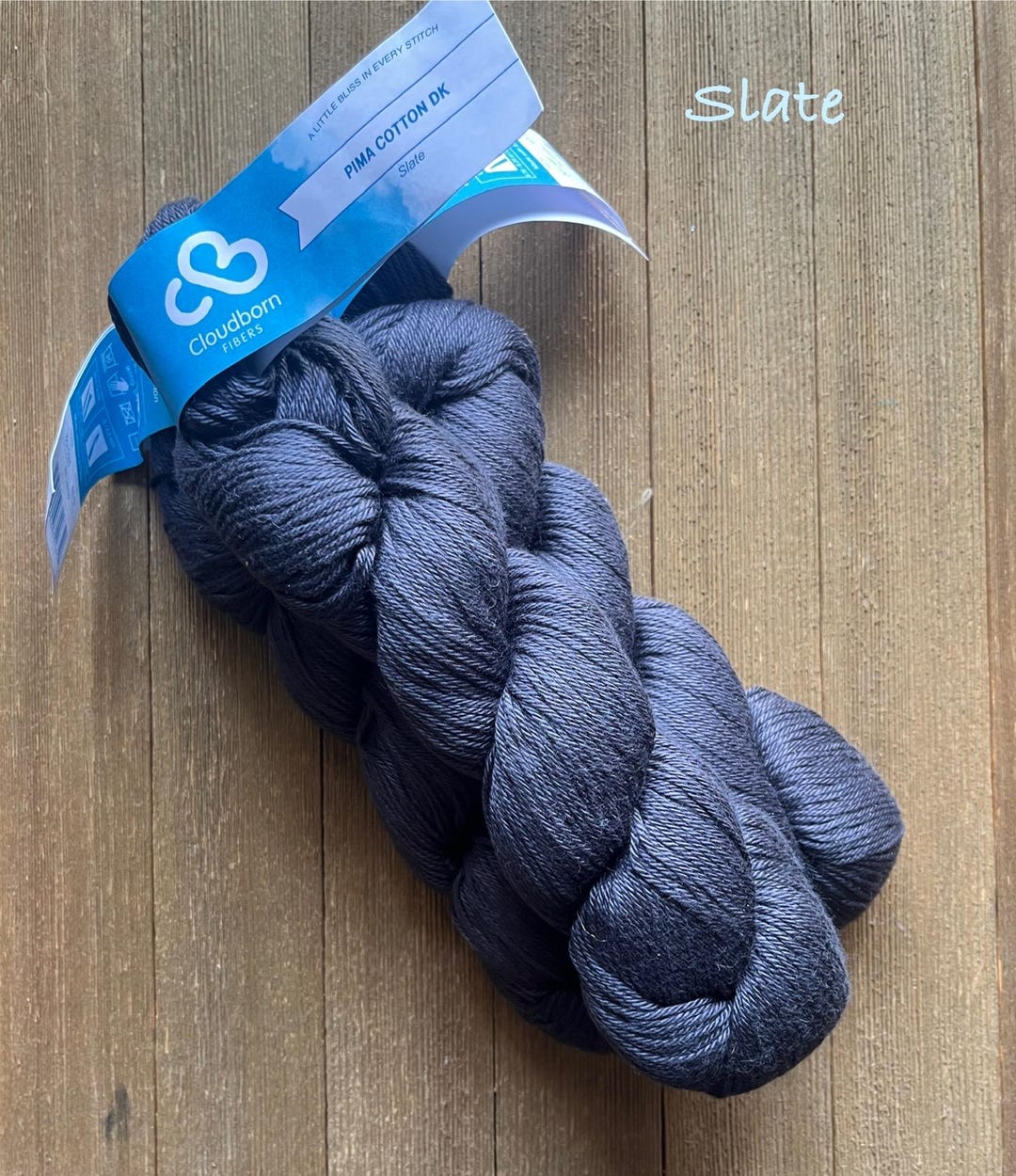 Cloudborn Fibers 100% Pima Cotton DK Weight Slate Ready to Ship - Etsy