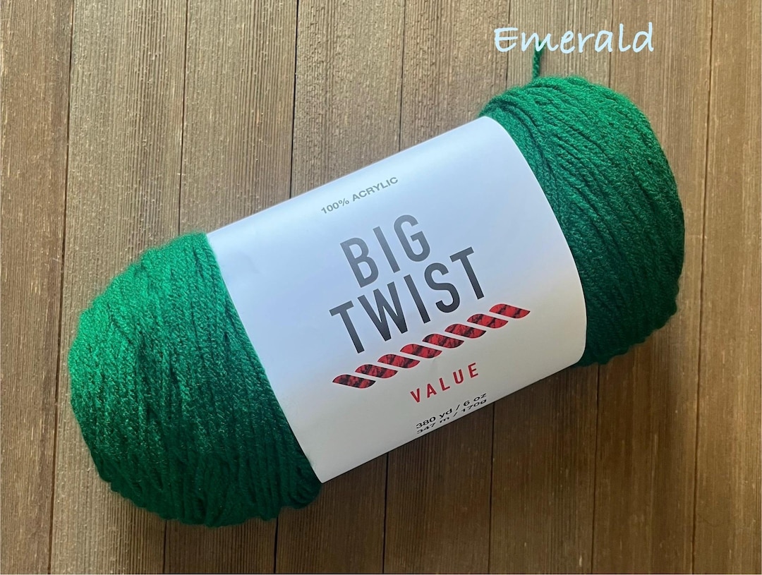 Big Twist Value Worsted Weight Acrylic Yarn Emerald Ready to Ship - Etsy