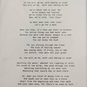 Just Stop and Be Poetry Print - Etsy