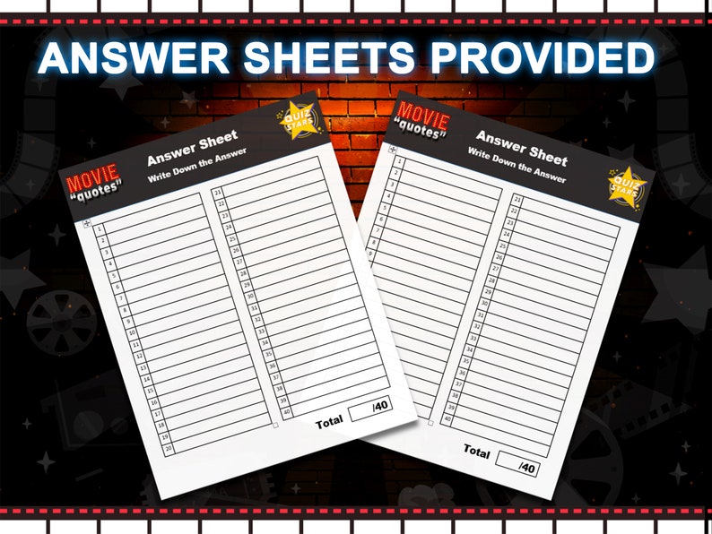 Movie Quote Quiz, Fun Trivia Game (powerpoint Download) - Etsy Canada
