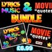 Music Lyric Quiz and Movie Quote Bundle - Get Ready to Test Have Some ...