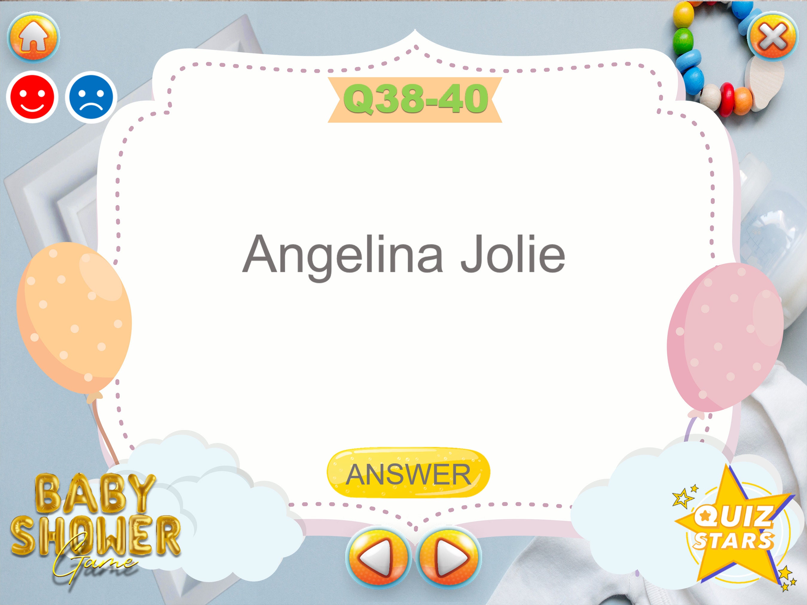 Guess the Celebrity From the Baby Name - Baby Shower Quiz - Etsy