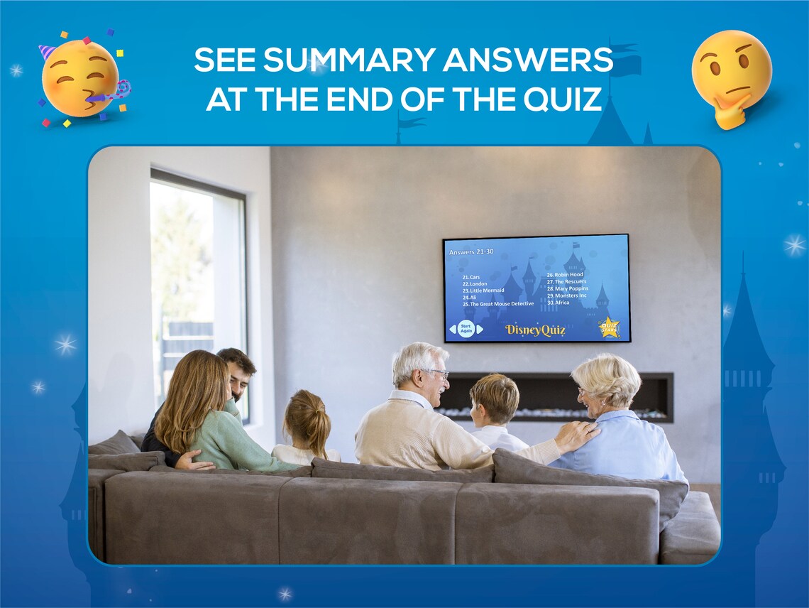 Disney Family Trivia Quiz Game, Powerpoint Download - Etsy