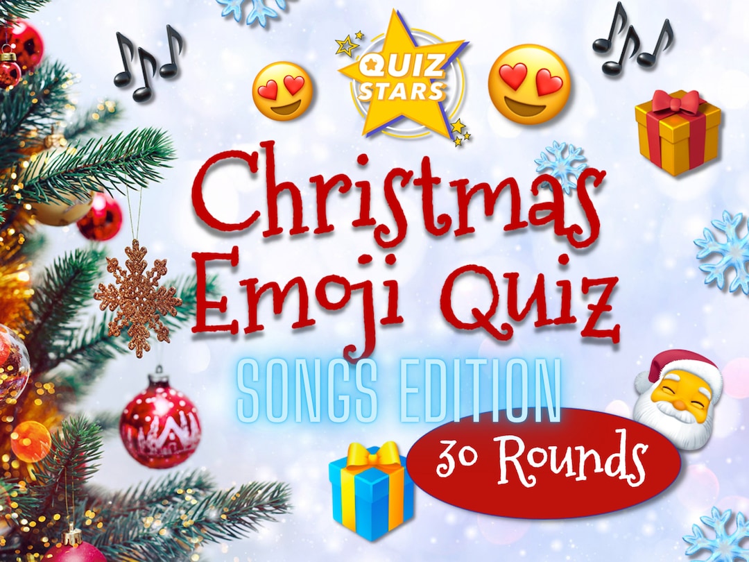 Christmas Songs Emoji Quiz, Fun Xmas Party Game to Play With Friends ...
