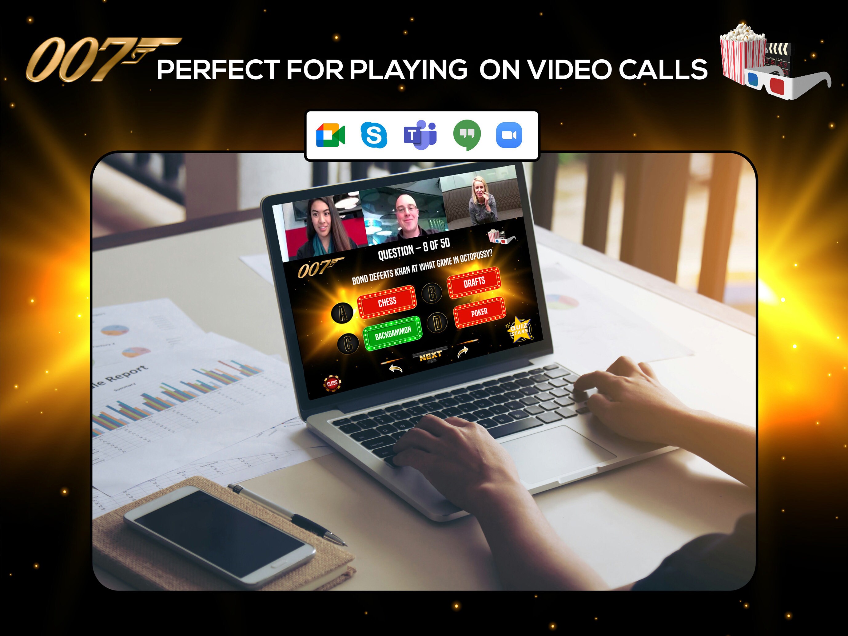 The Ultimate James Bond Trivia Quiz Experience. Powerpoint Download. - Etsy