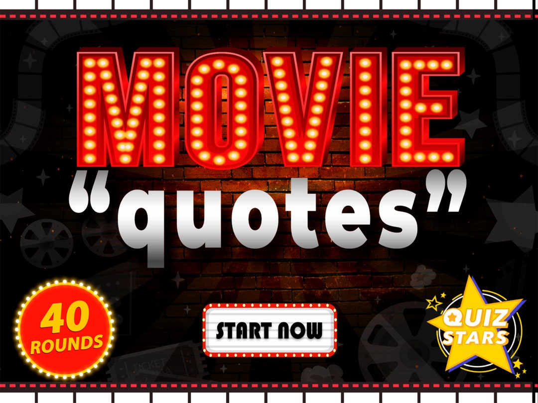 Movie Quote Quiz, Fun Trivia Game, Power Point Download, Perfect Gift ...