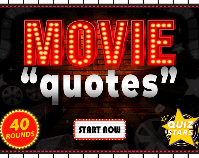 Movie Love Quotes Trivia Game | Instant Download | Romantic Movie ...