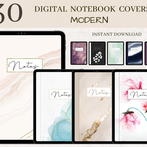 Modern Digital Notebook Covers Digital Covers Instant - Etsy
