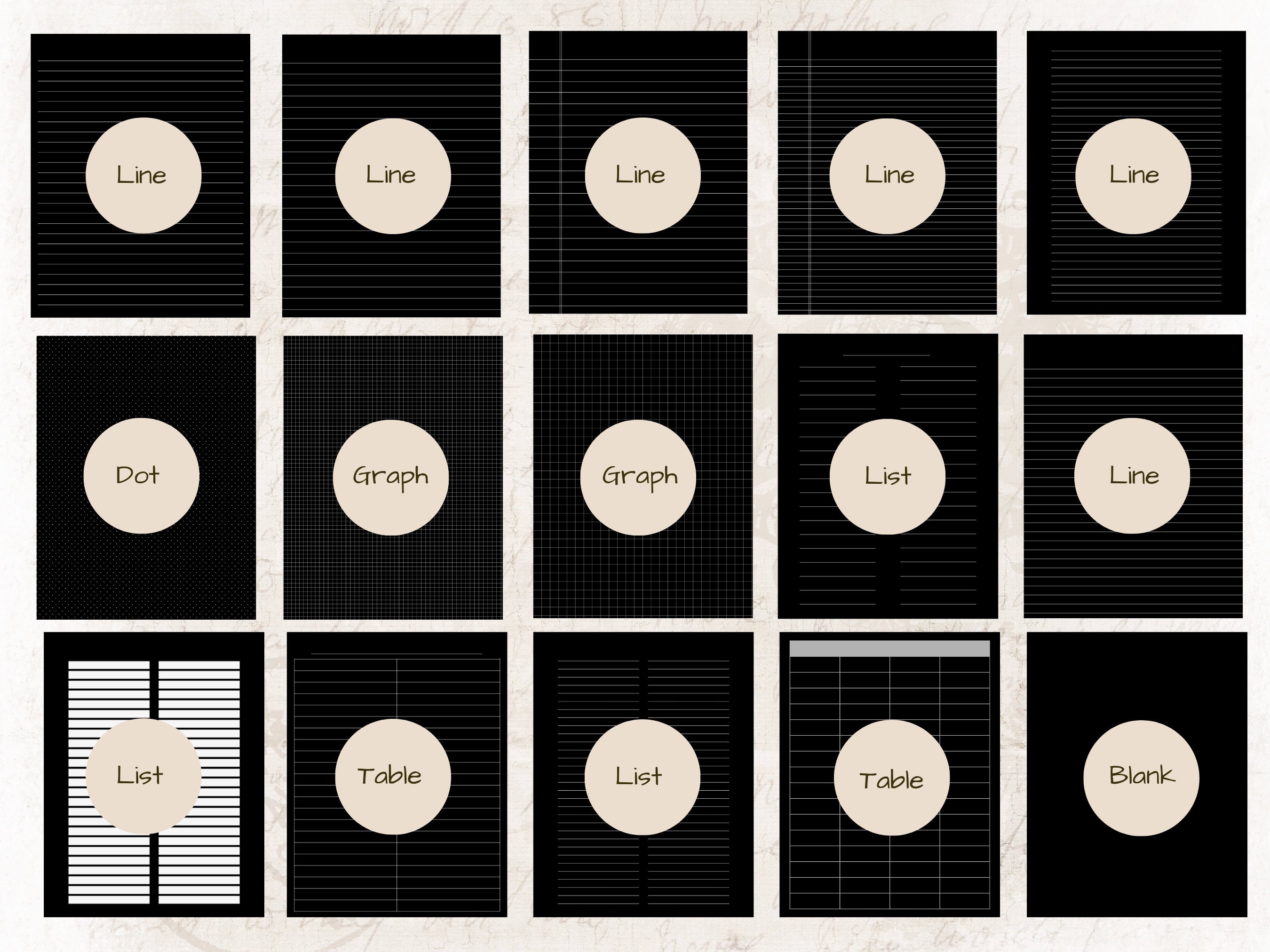 Black Paper Templates Black Goodnotes Templates Black Notability ...