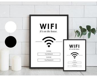 Wifi Info Template - Etsy