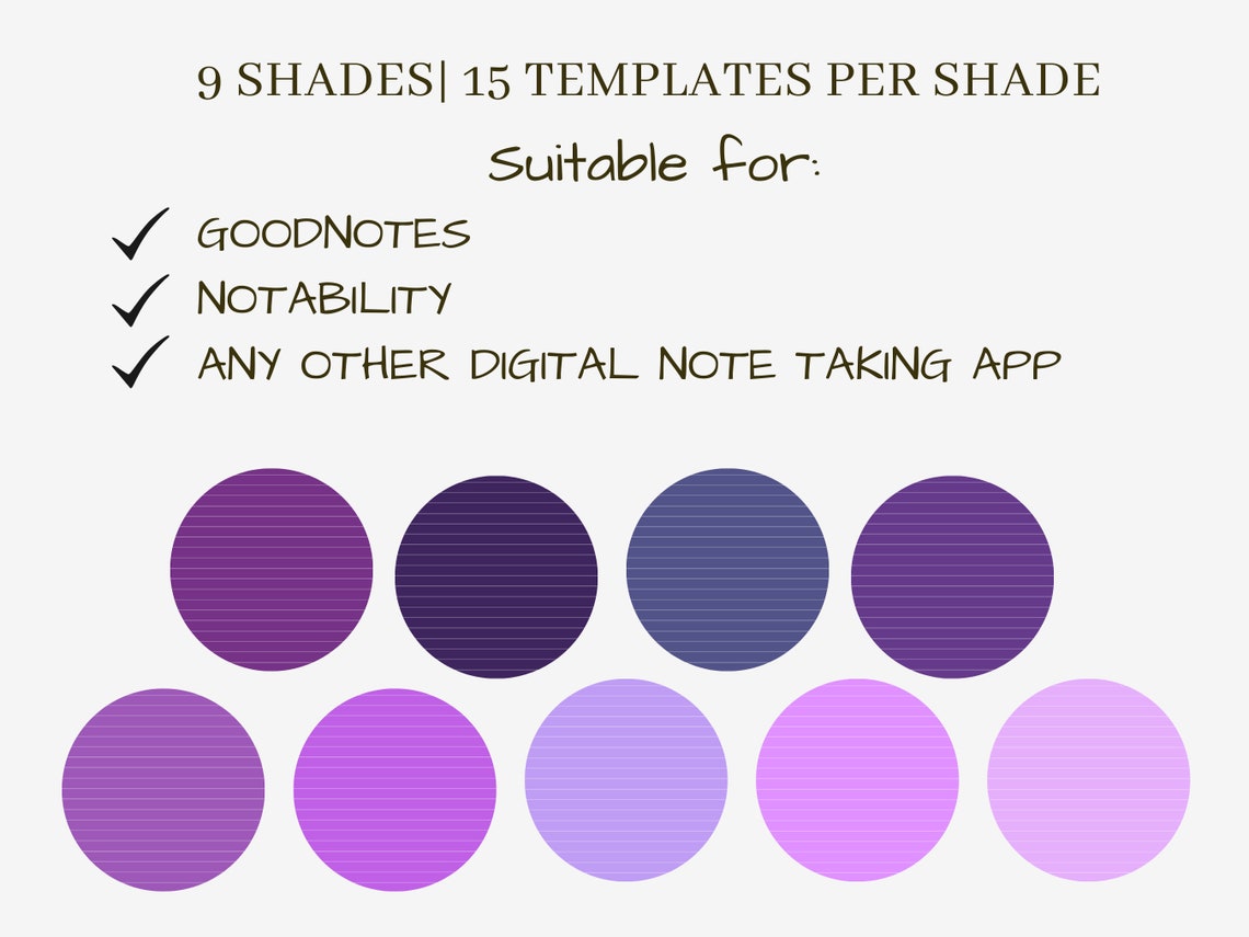 Purple Paper Digital Templates | Pastel Goodnotes Templates | Purple ...