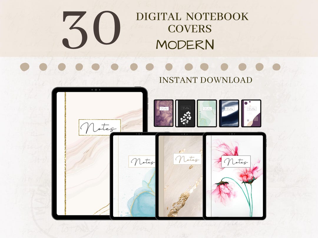Modern Digital Notebook Covers | Digital Covers | Goodnotes Notebook ...