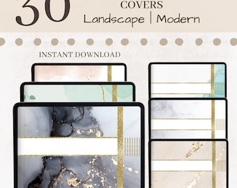 6 Glitter Notebook Covers Gold Rose Gold Silver US Letter Size Digital ...