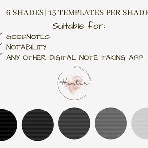 Black Paper Templates Black Goodnotes Templates Black Notability ...