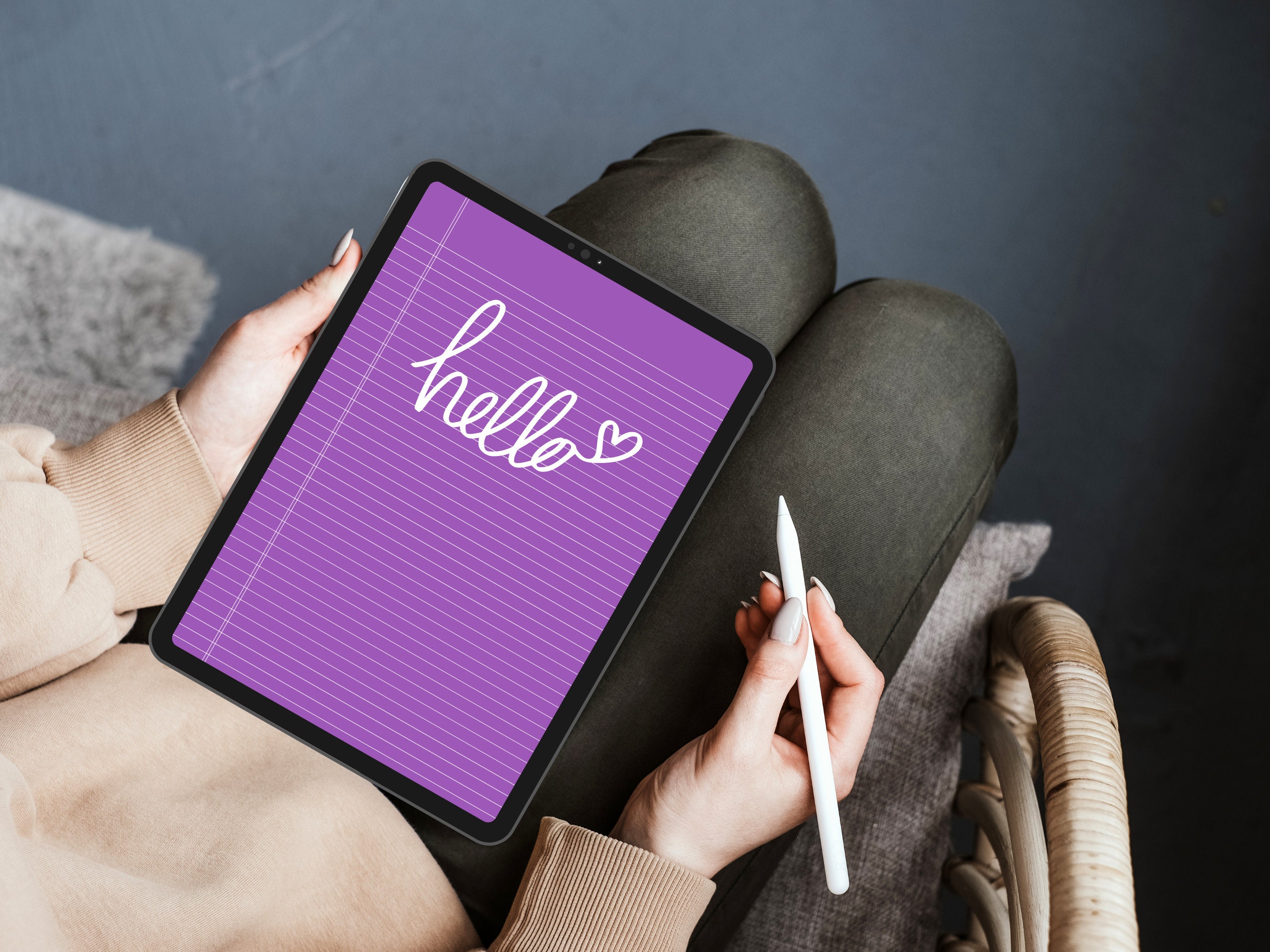 Purple Paper Digital Templates | Pastel Goodnotes Templates | Purple ...