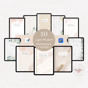 Modern Digital Notebook Covers | Digital Covers | Goodnotes Notebook ...