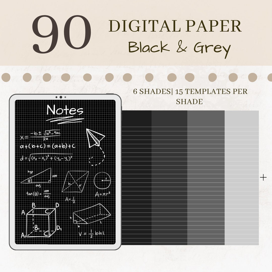 Black Paper Templates Black Goodnotes Templates Black Notability ...