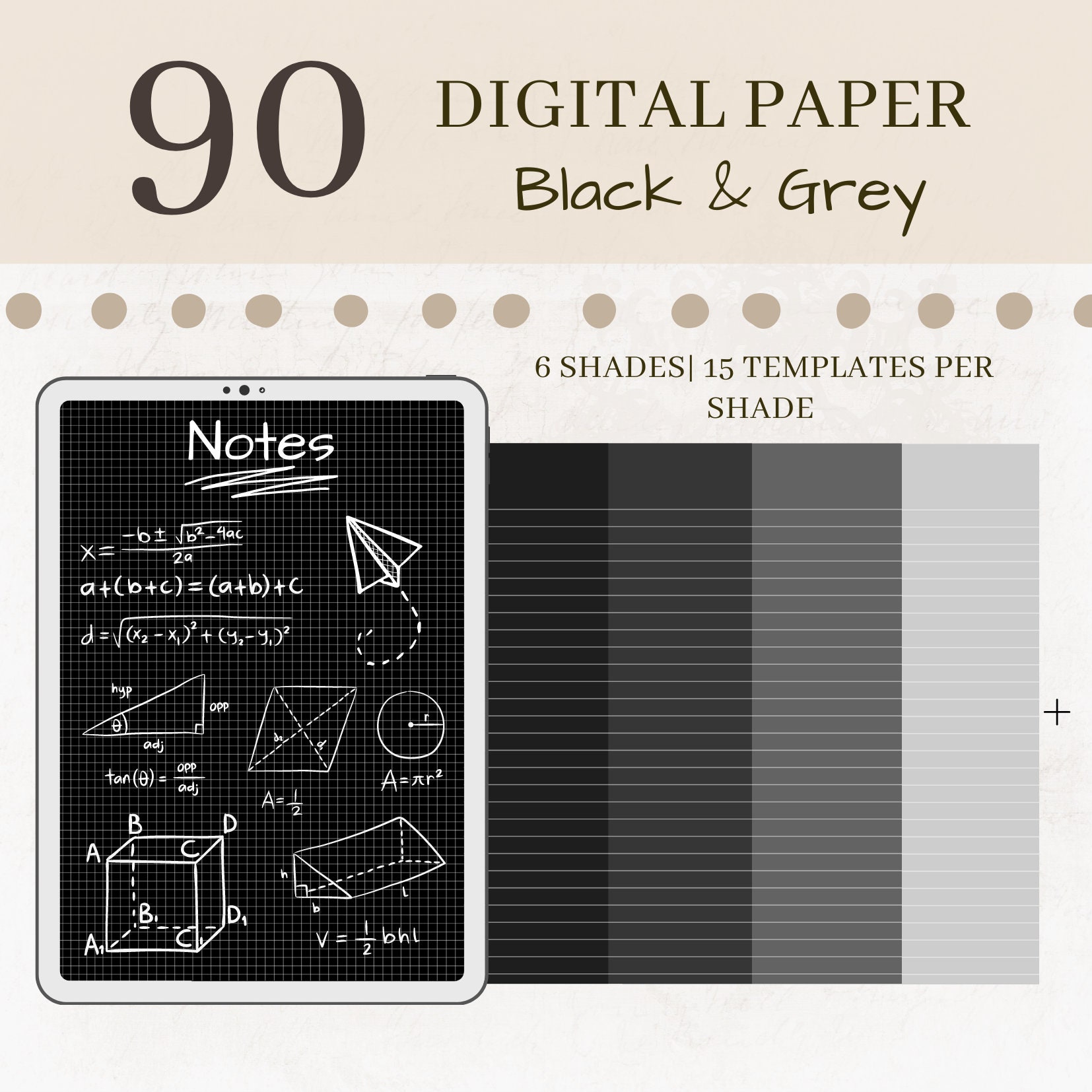 Black Paper Templates Black Goodnotes Templates Black Notability ...