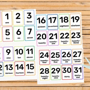 Numbers 1-100 Flashcards as Printable Flashcards With Numbers for ...