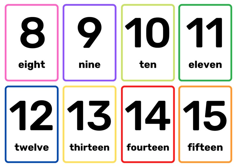 Numbers 1-100 Flashcards: Montessori Math Learning (PDF A4 Digital ...