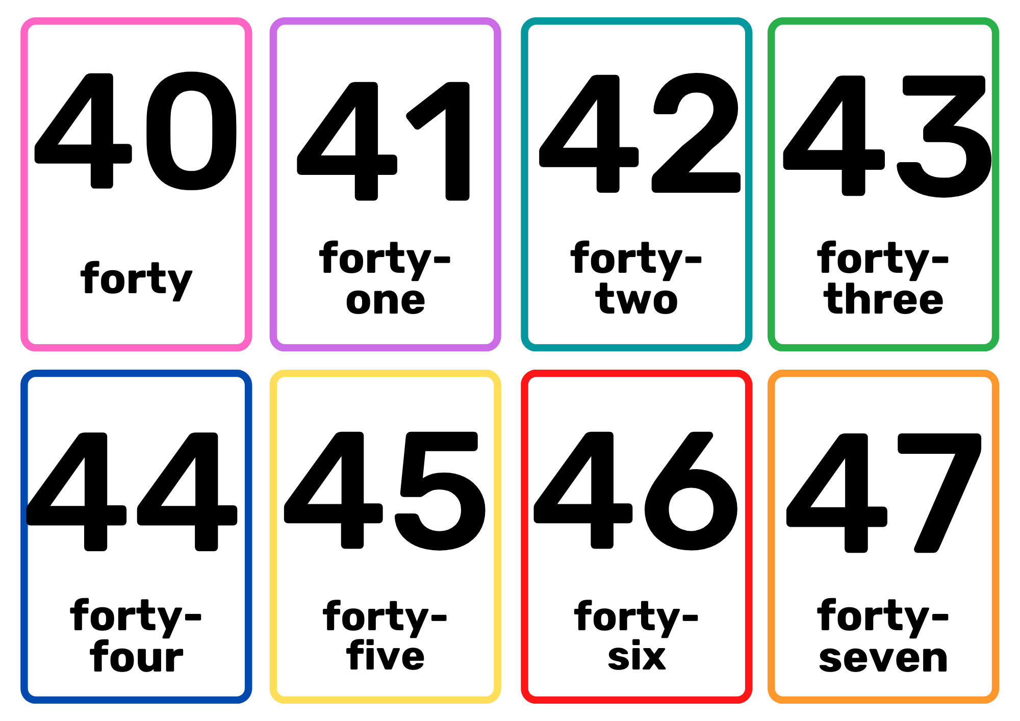 Numbers 1-100 Flashcards as Printable Flashcards With Numbers - Etsy ...