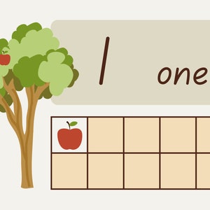 Apple Counting Number Cards 1-10. Counting Cards Toddler. Printable ...
