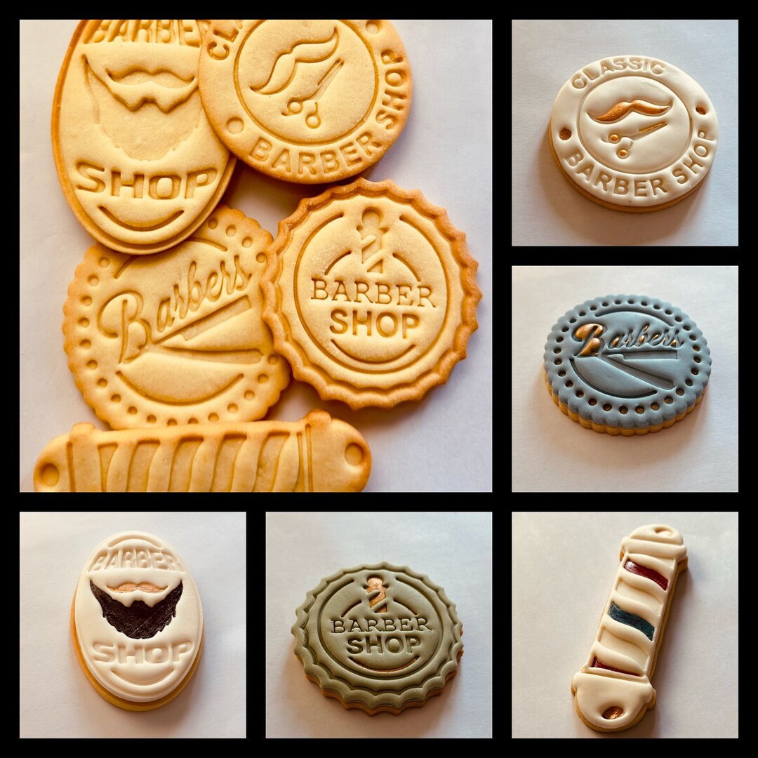 Barber Shop Cookie Cutters Father's Day Cookie Cutter - Etsy