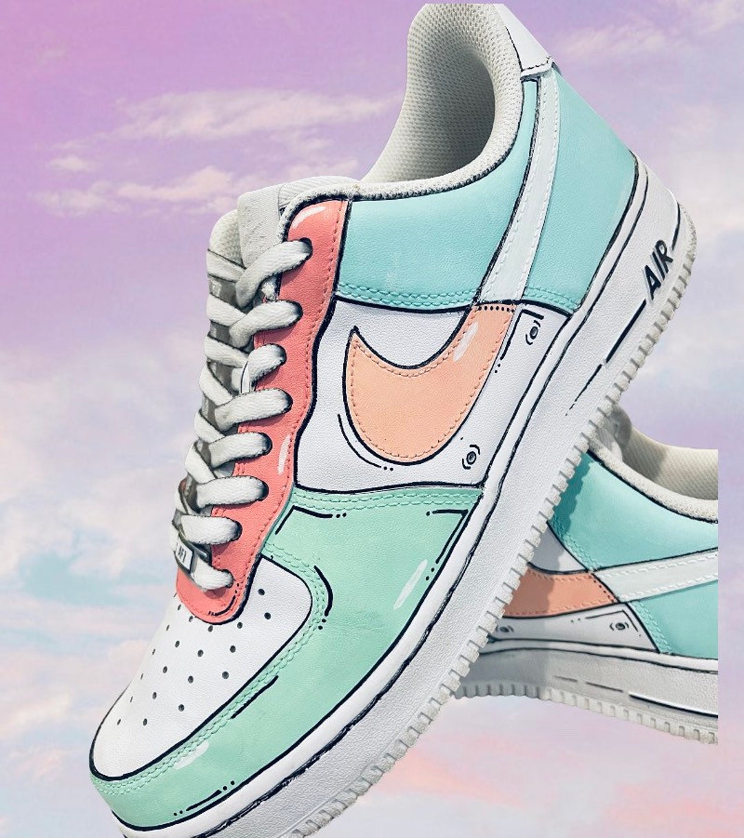 Cartoon AF1 Pastels - Etsy