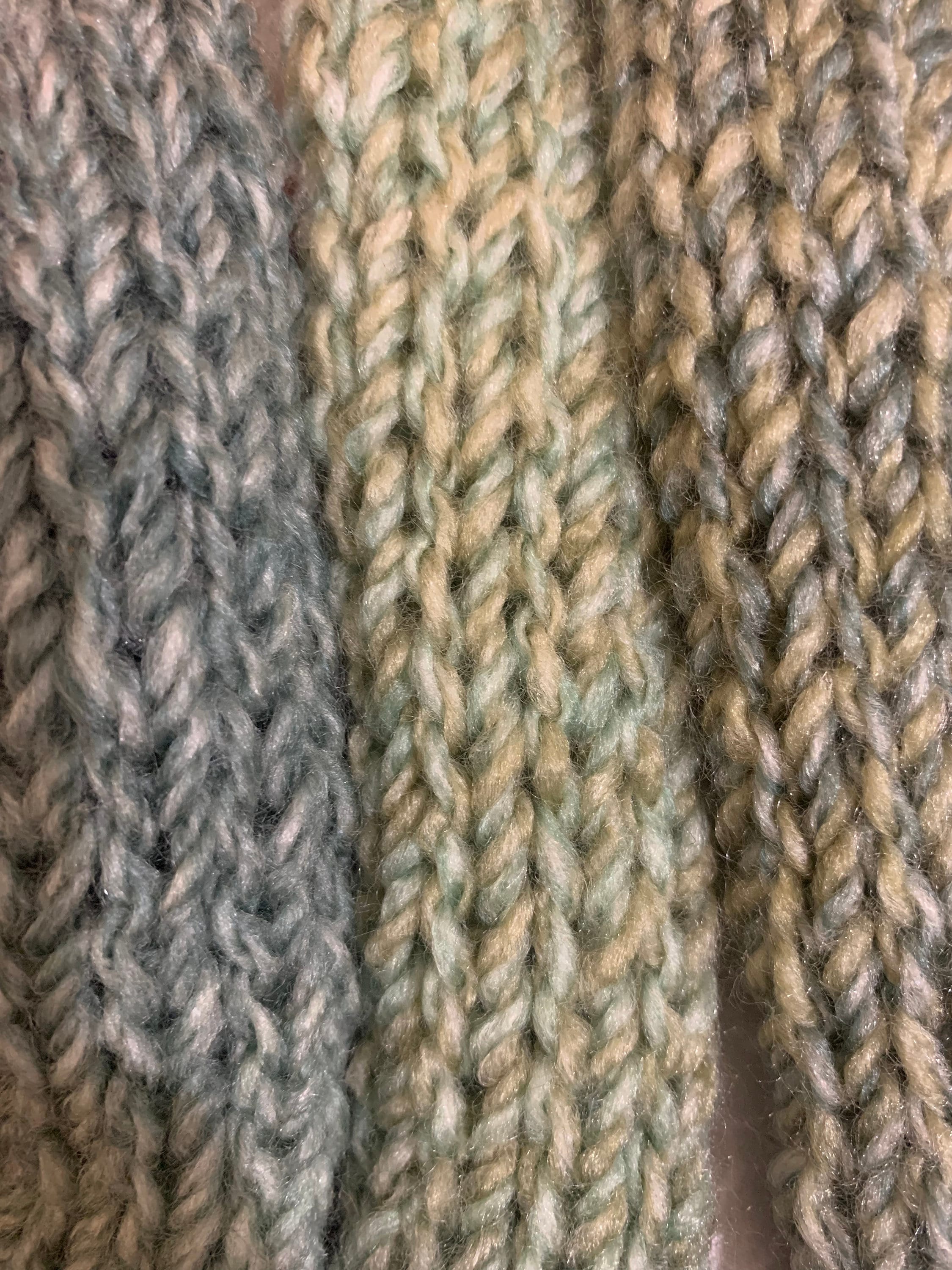 Hand Knit Gradient Skinny Scarf - Etsy