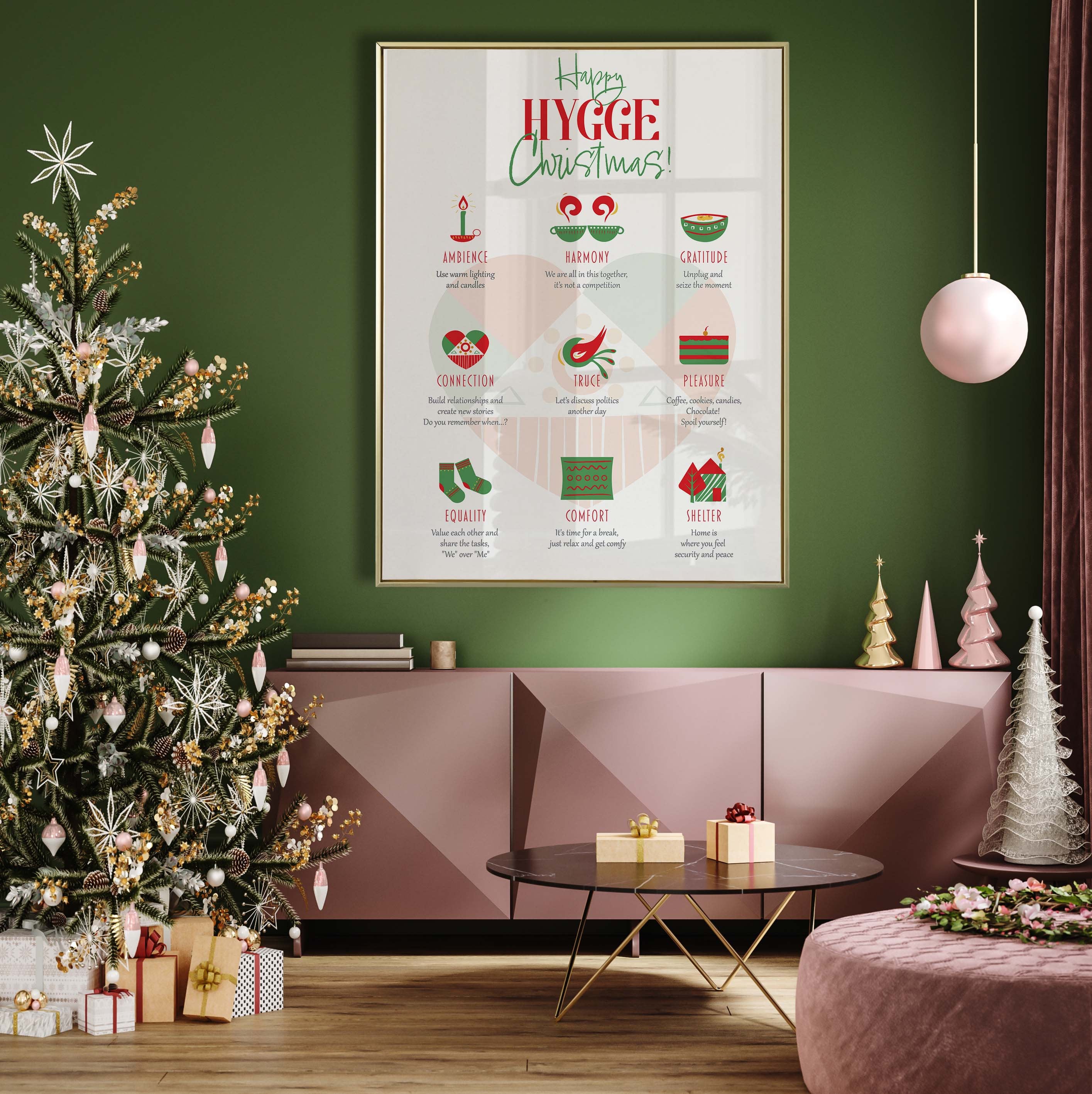 Christmas Hygge Wall Art, Danish Wall Art, Christmas Hygge, Hygge Art ...