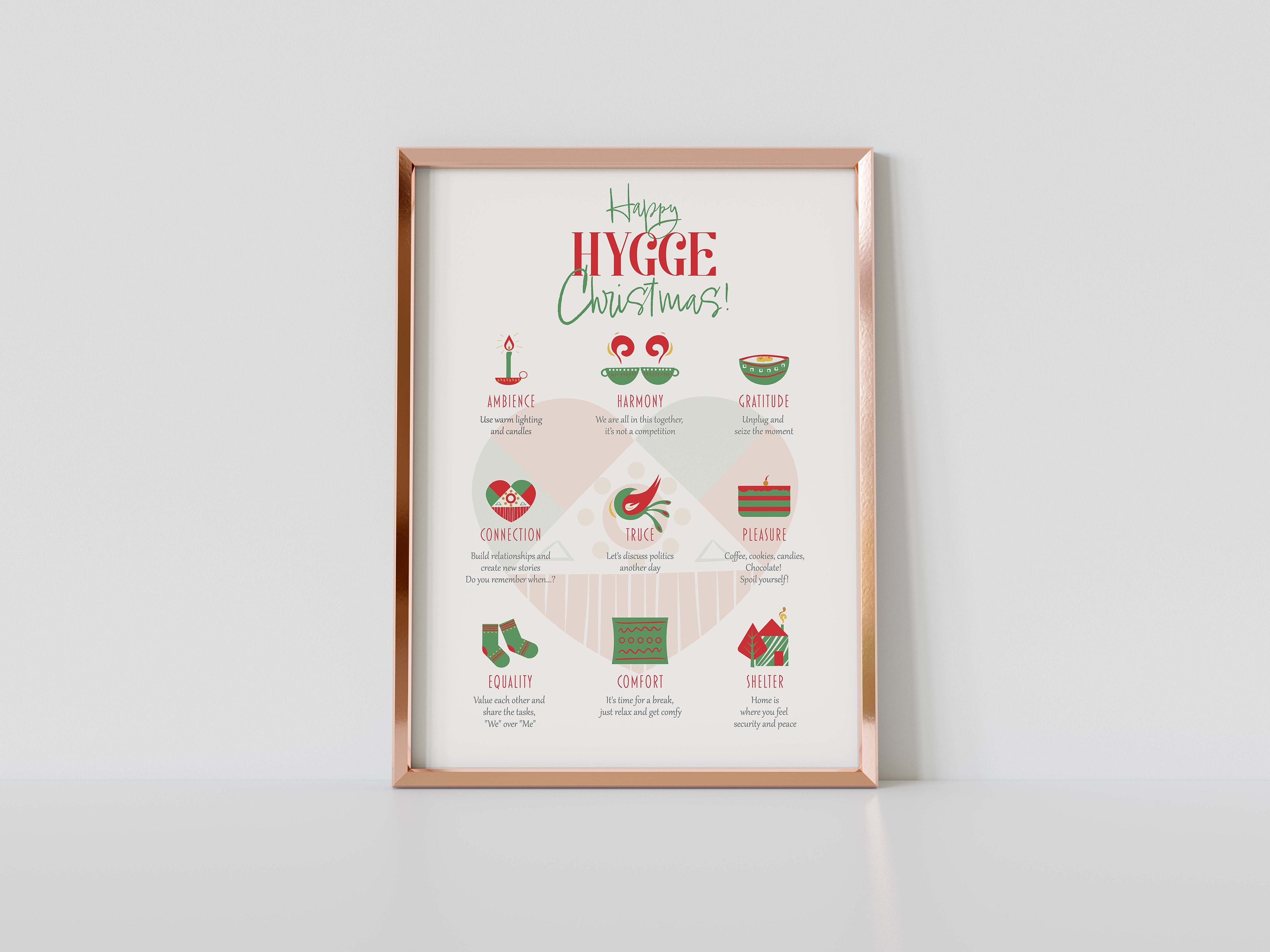 Christmas Hygge Wall Art, Danish Wall Art, Christmas Hygge, Hygge Art ...