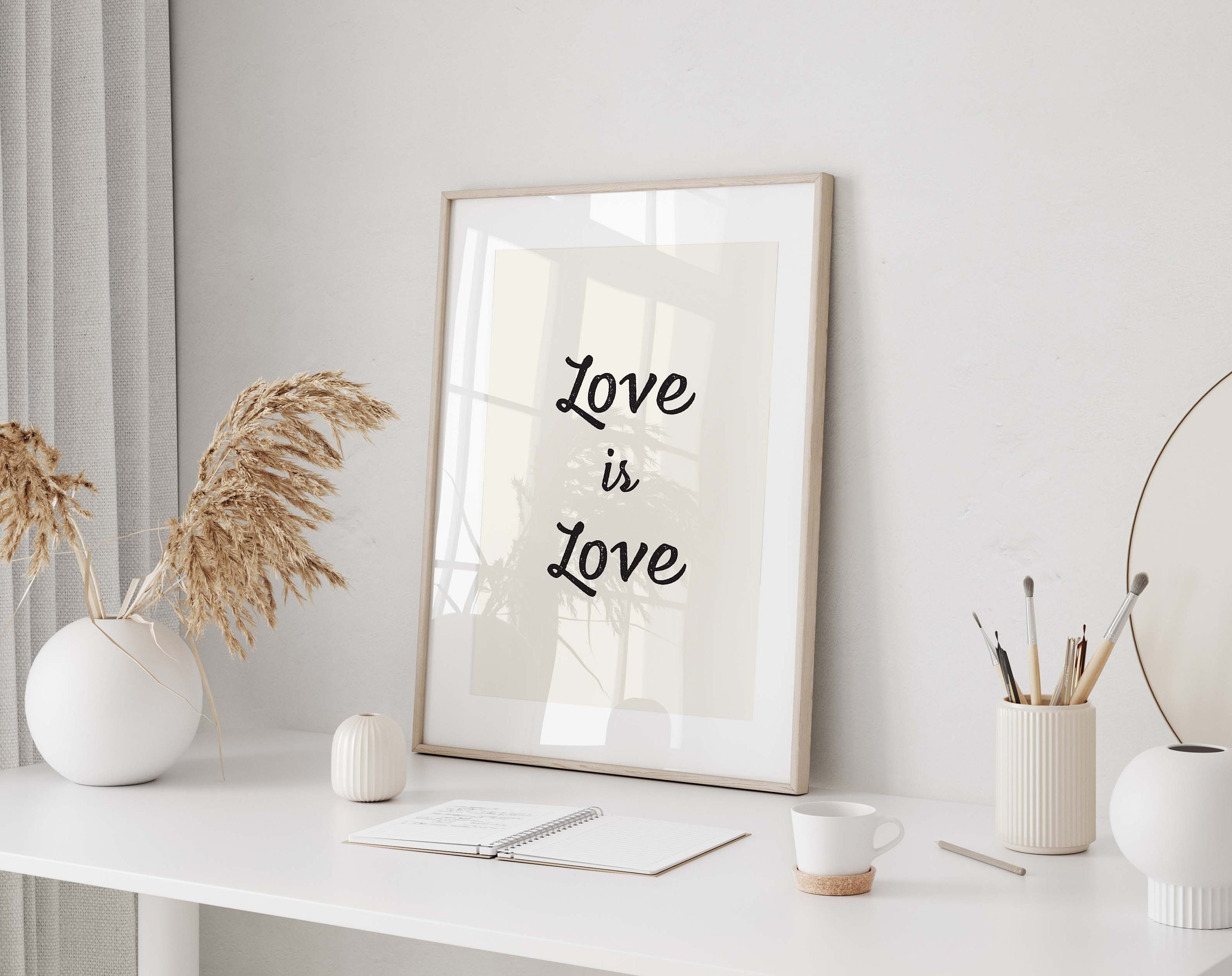 Love is Love Sign Subtle Pride Wall Art World Pride Pride - Etsy