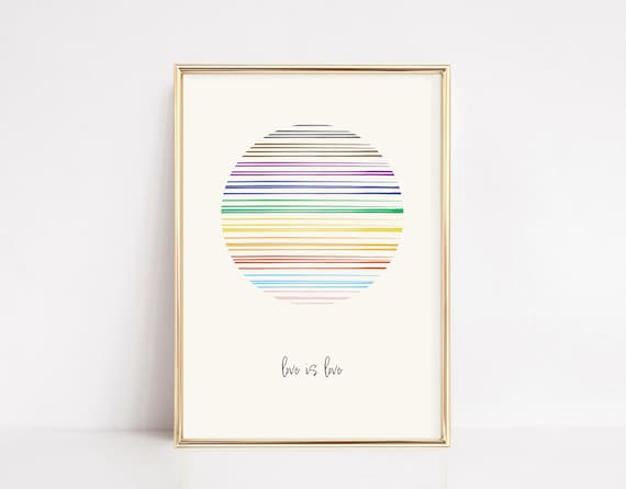 Subtle Pride Wall Art World Pride Pride Home Decor LGBTQ - Etsy