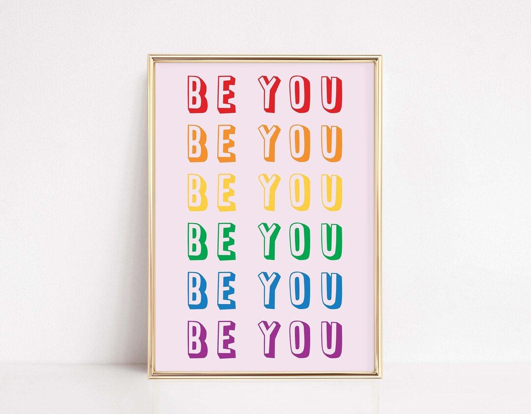 Subtle Pride Wall Art, LGBTQ Wall Art, Pride Home Decor, Be You Art ...