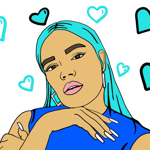 Karol G Cartoon Svg Etsy