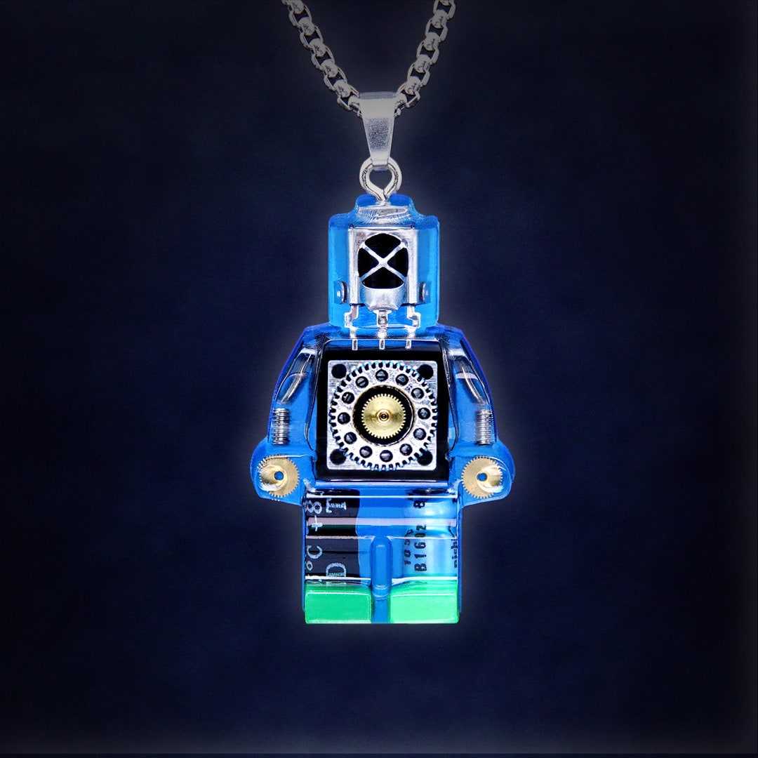 Robot Necklace,glow-in-the-dark Necklace,robot Pendant,circuit Necklace ...