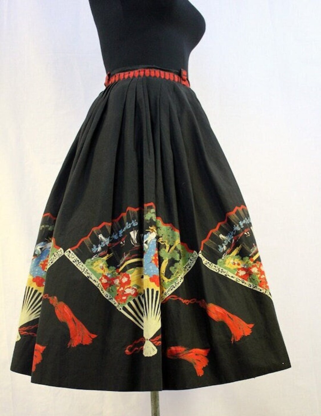 1940's/1950's Mayfair Geisha Fan Circle Skirt 1950 - Etsy