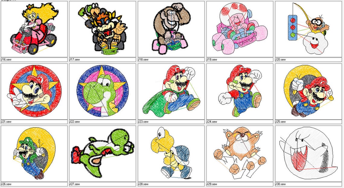 44 Super Mario Embroidery Designs - Etsy
