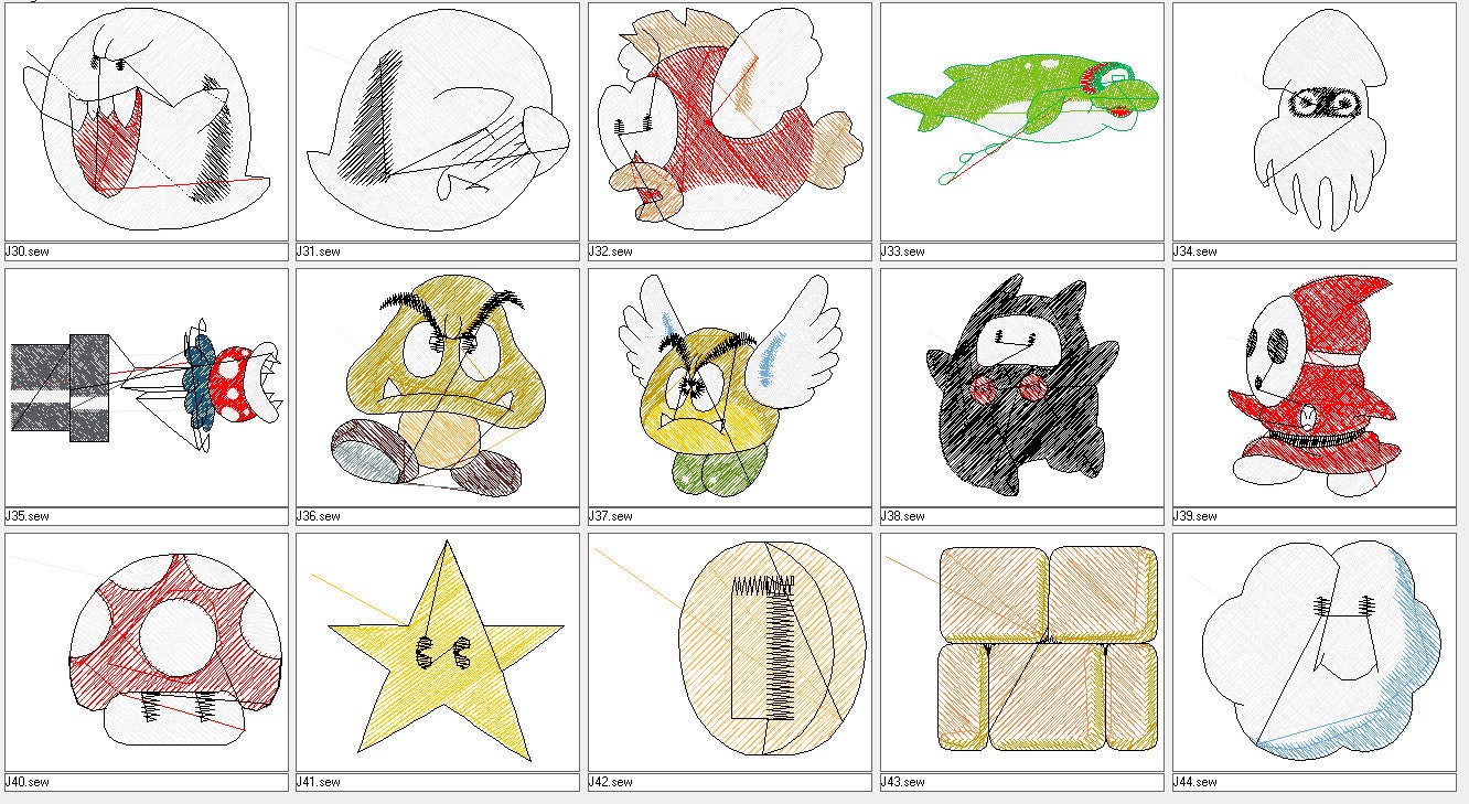 44 Super Mario Embroidery Designs - Etsy Australia