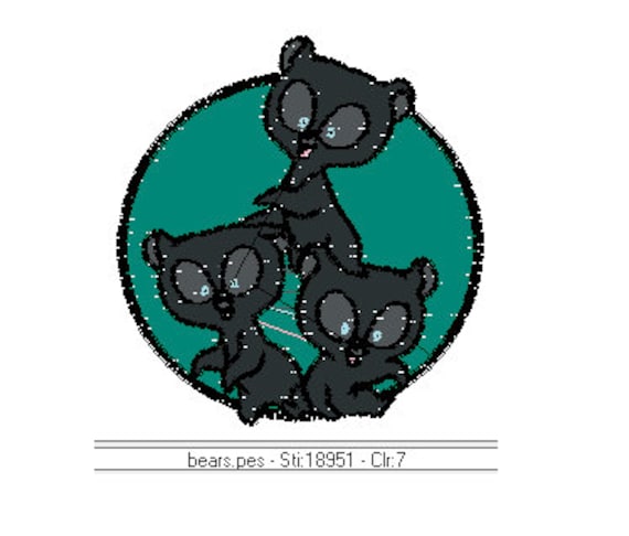 Brave Three Bears Brothers Embroidery Design PES JEF HUS and - Etsy