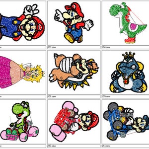 44 Super Mario Embroidery Designs - Etsy