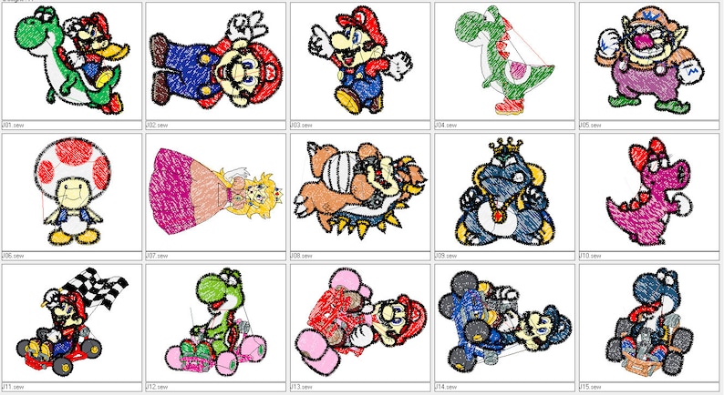 44 Super Mario Embroidery Designs - Etsy