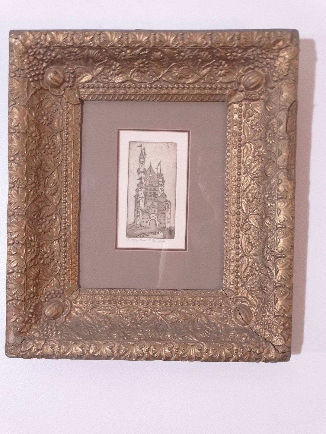 Original Print in an Ornate Gold Frame - Etsy