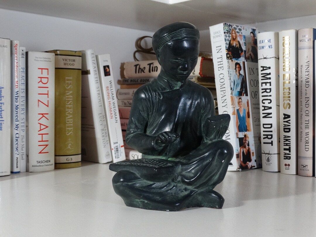 Chinese Scribe & Mathematician Statues Metal Austin Prod. Inc 1961 - Etsy