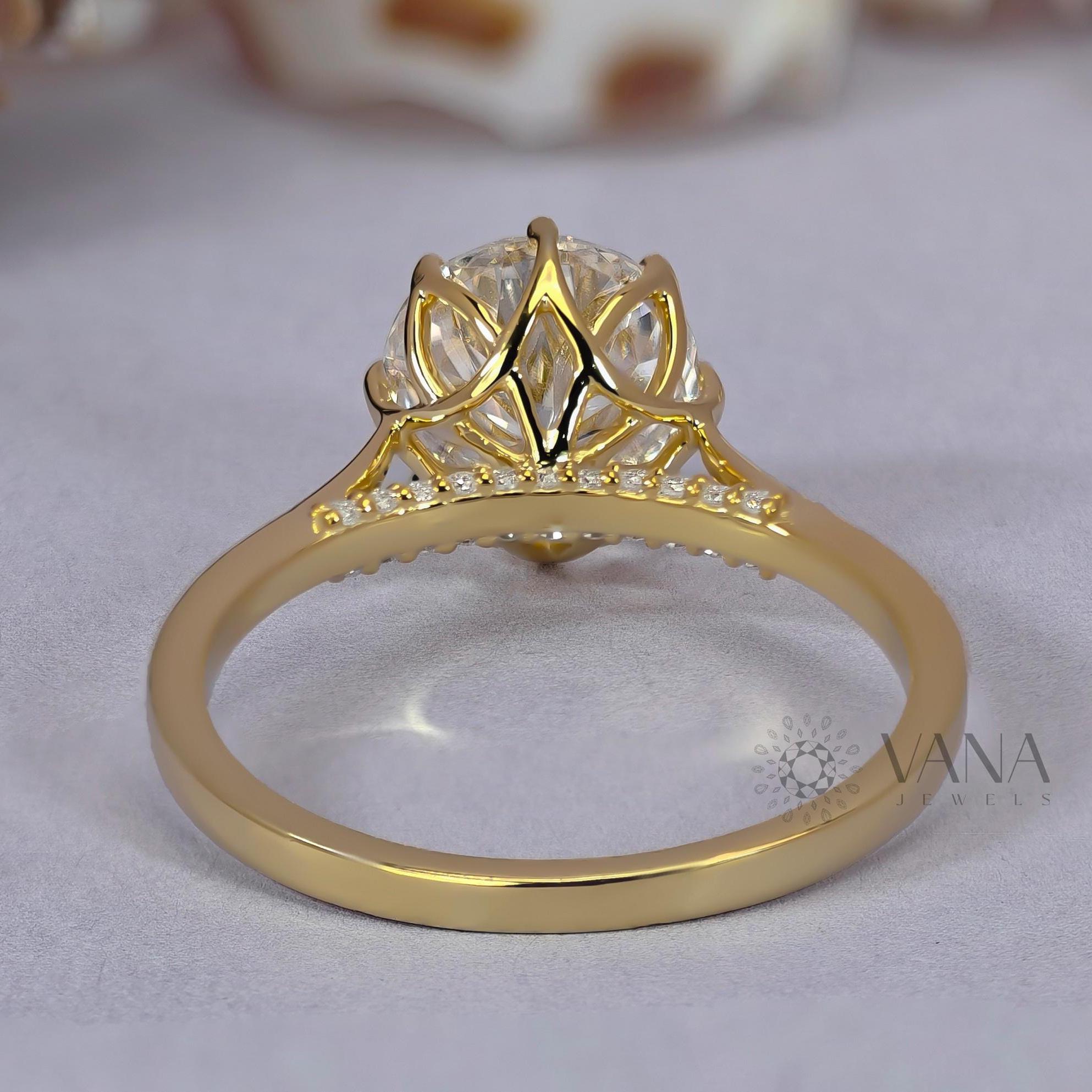Antique Portuguese Cut Engagement Ring Unique Engagement Ring Solitaire ...