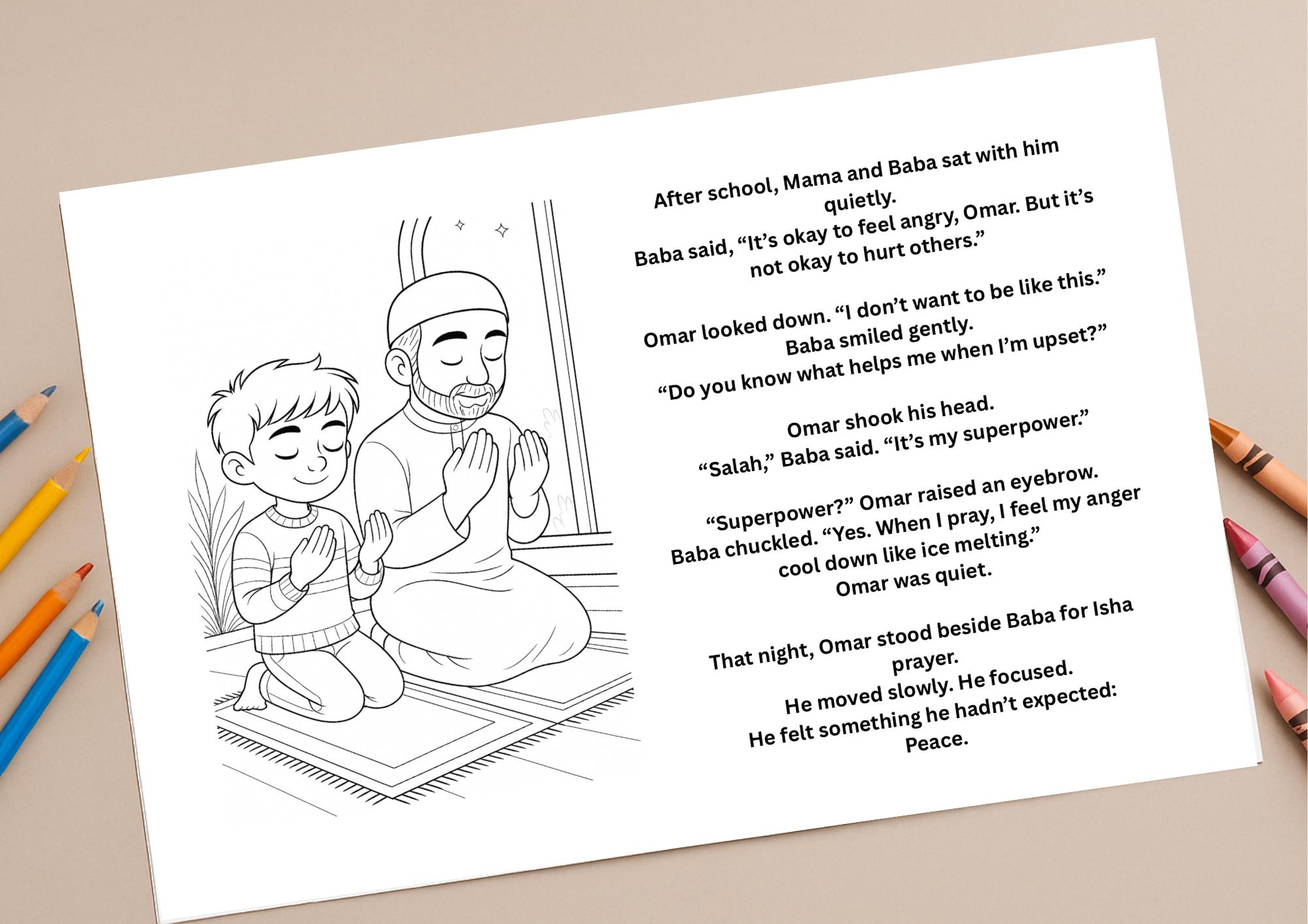 Printable Islamic Storybook for Kids | Omar’s Calm Superpower ...